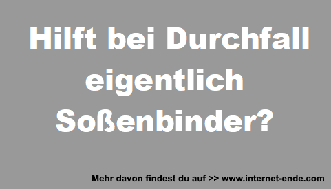 Soßenbinder – Der Blog von Internet Ende